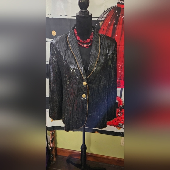 Lew Magram Collection | Jackets & Coats | Vintage Lew Magram Sequin ...